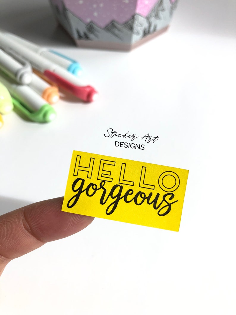 Small Business Stickers Business Stickers Hello Gorgeous - Etsy