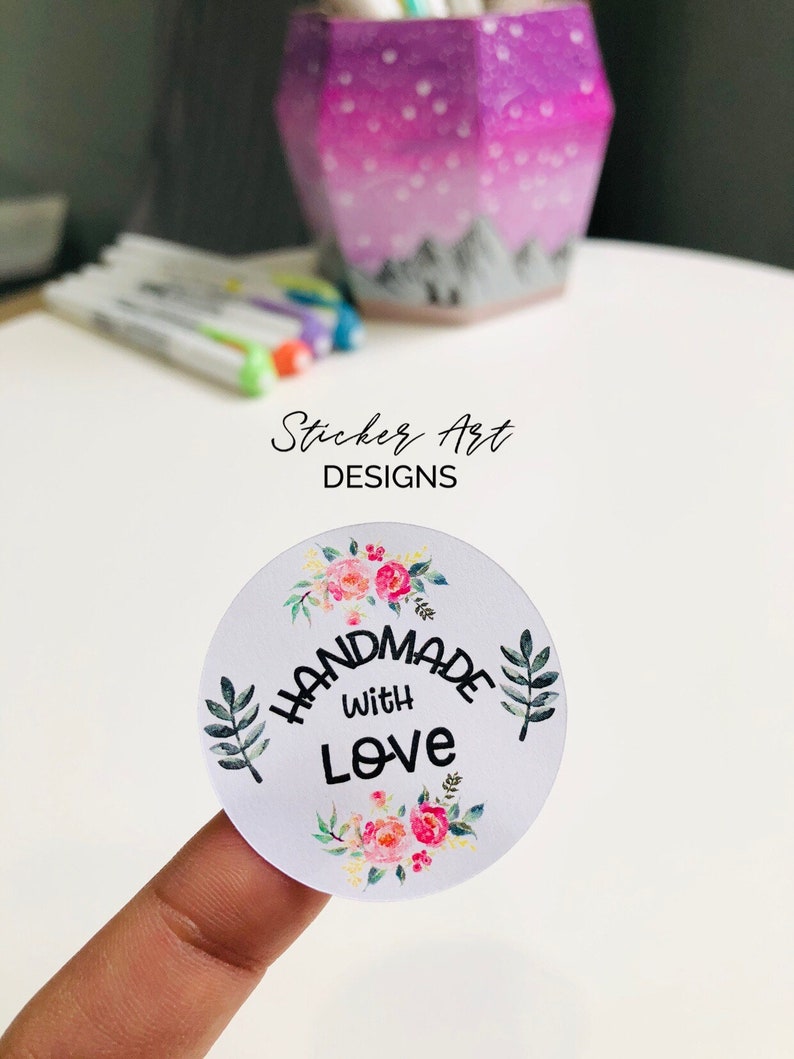 Handmade With Love Stickers Happy Mail Stickers Wedding - Etsy