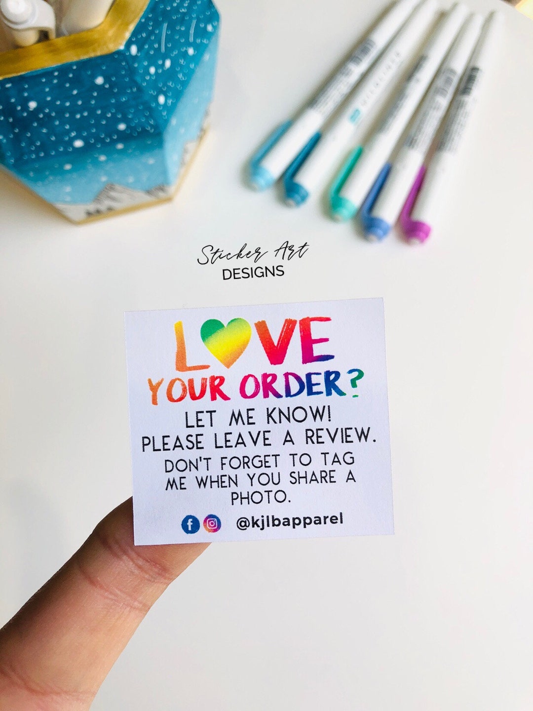 Review Business Labels, Rainbow Stickers, Small Business Stickers ...