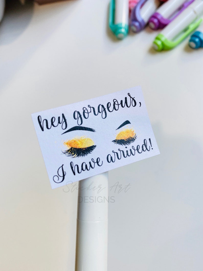 40 Hello Gorgeous Stickers Happy Mail Stickers Lashes Brows | Etsy