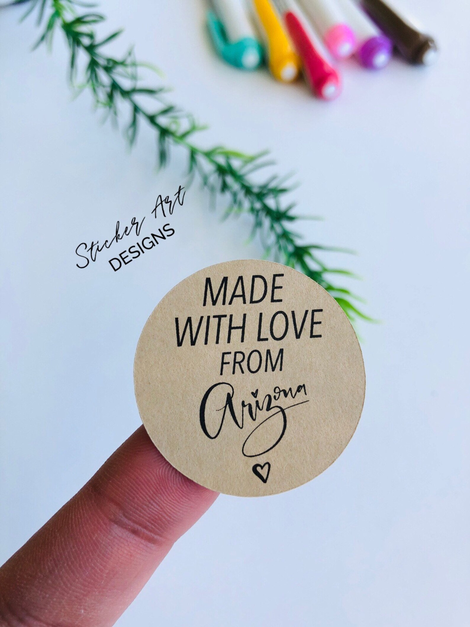 30 MADE WITH LOVE Sticker Made in Iowa Made in California | Etsy