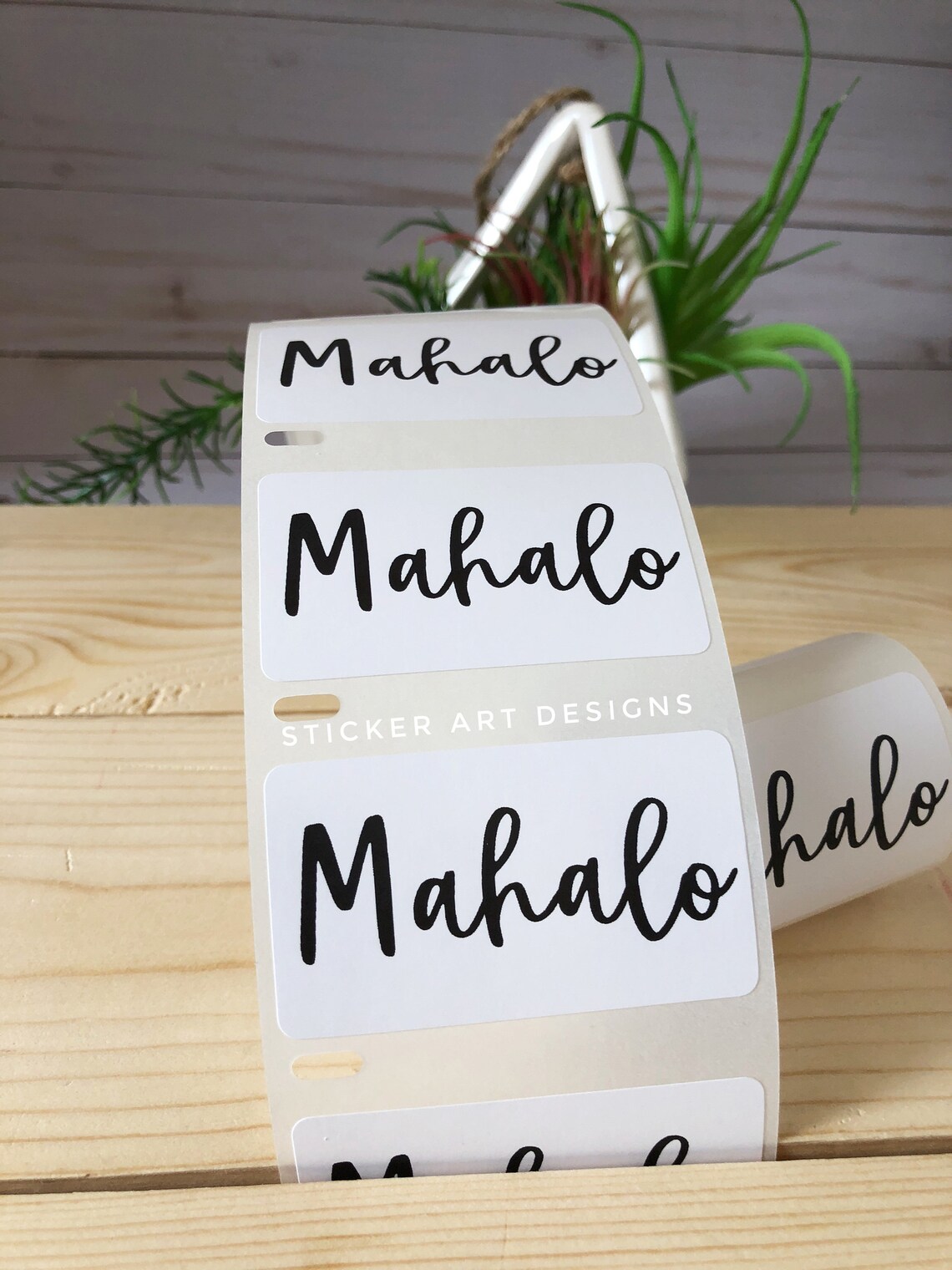 Mahalo Stickers Thank You Stickers Business Stickers Custom | Etsy