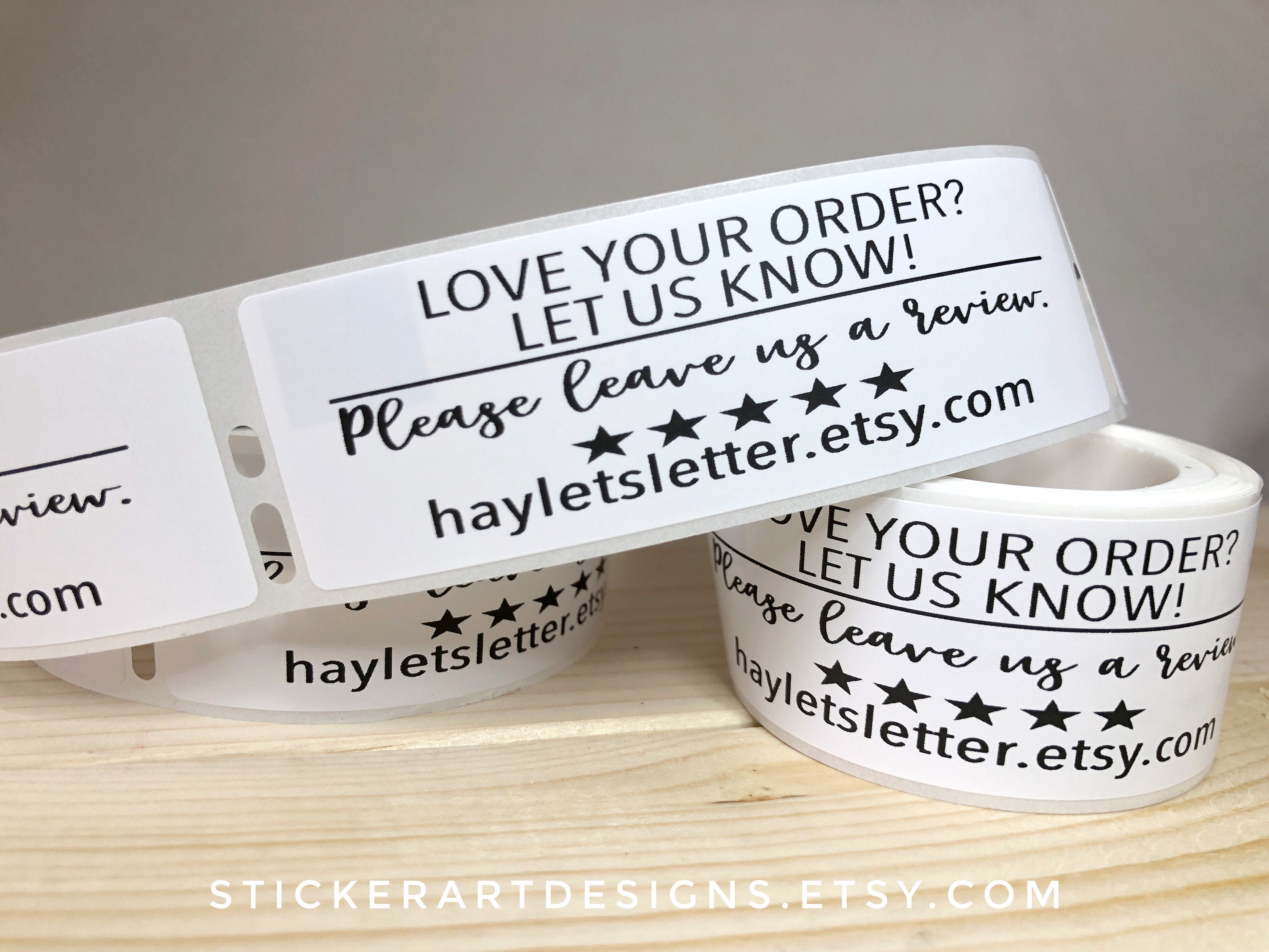 Leave Us a Review Stickers Etsy Review Reminder Etsy Review - Etsy