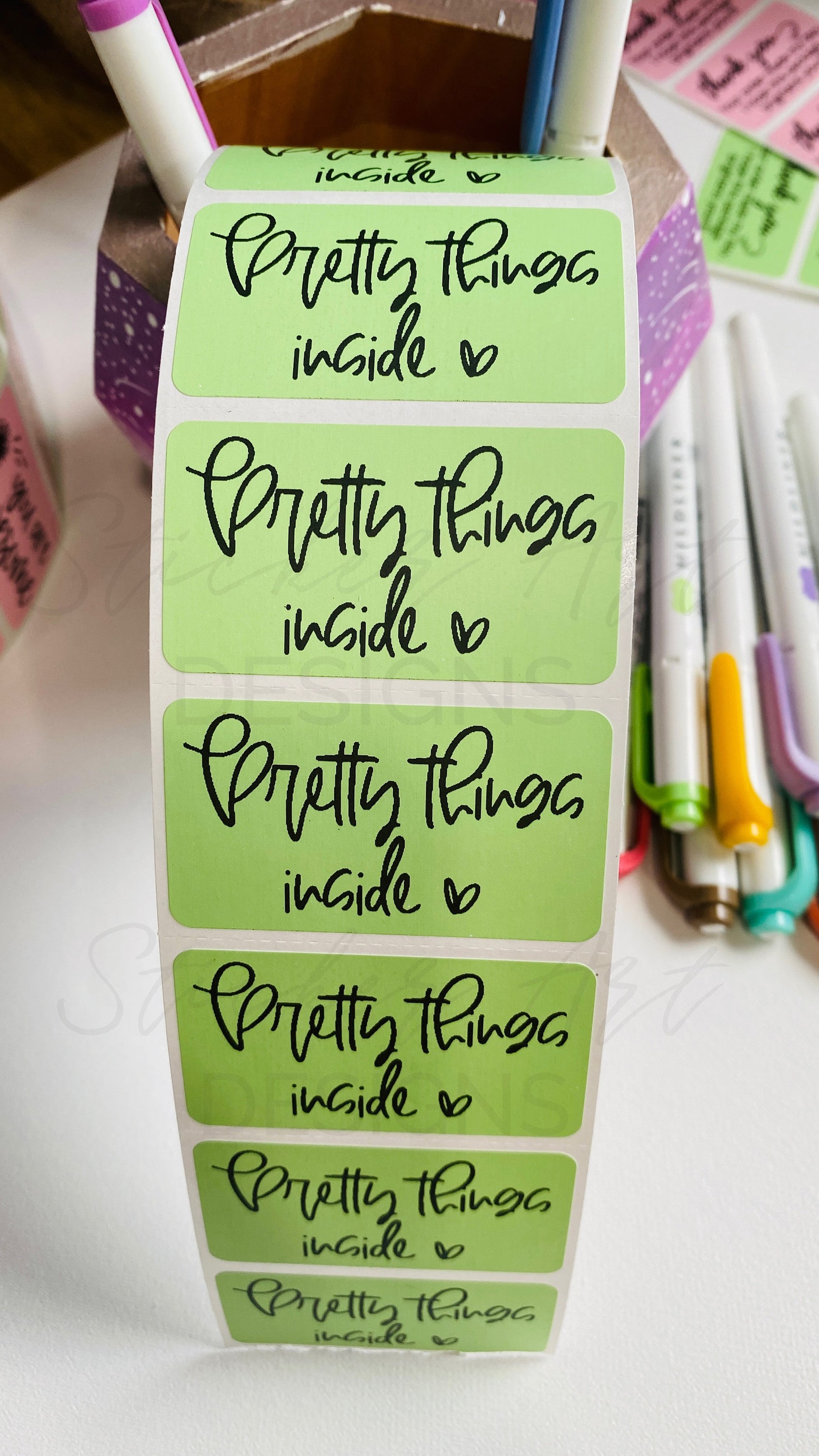 Pretty Things Inside Stickers Business Packaging Stickers | Etsy