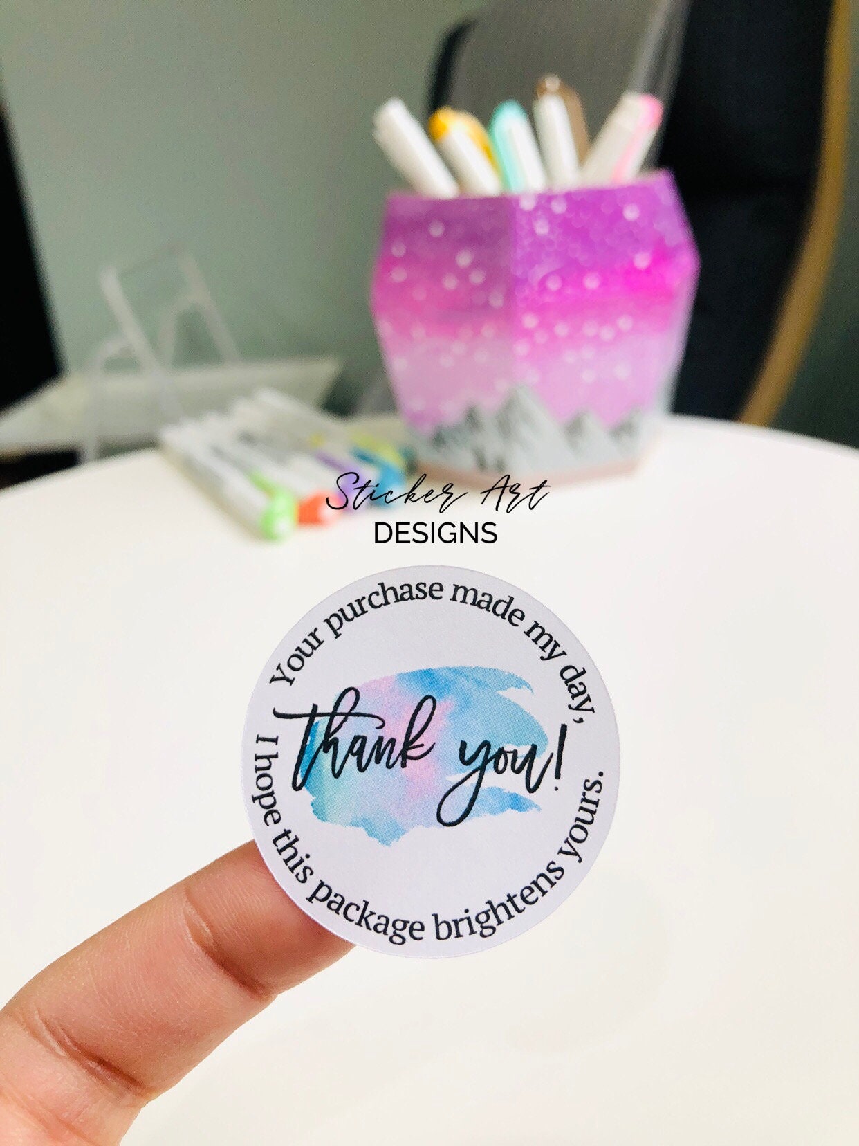 16 Thank You Stickers Happy Mail Labels Packaging Stickers - Etsy Canada