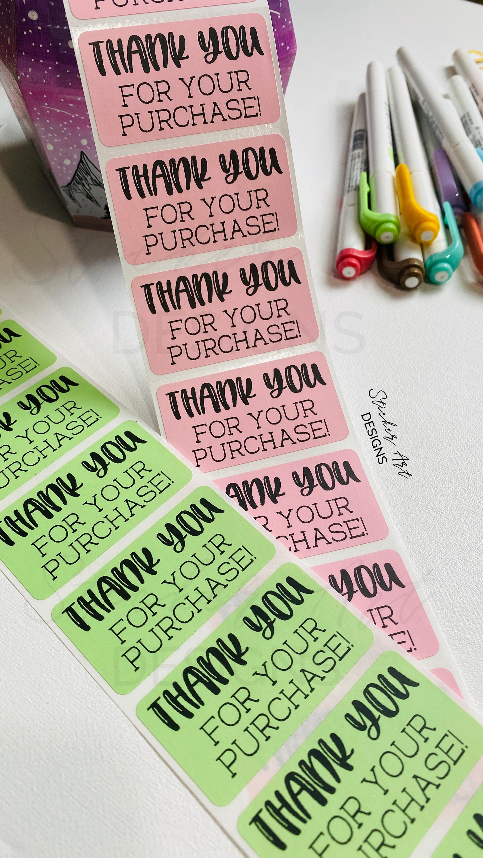 Thank You for Your Purchase Stickers Thank You Labels - Etsy