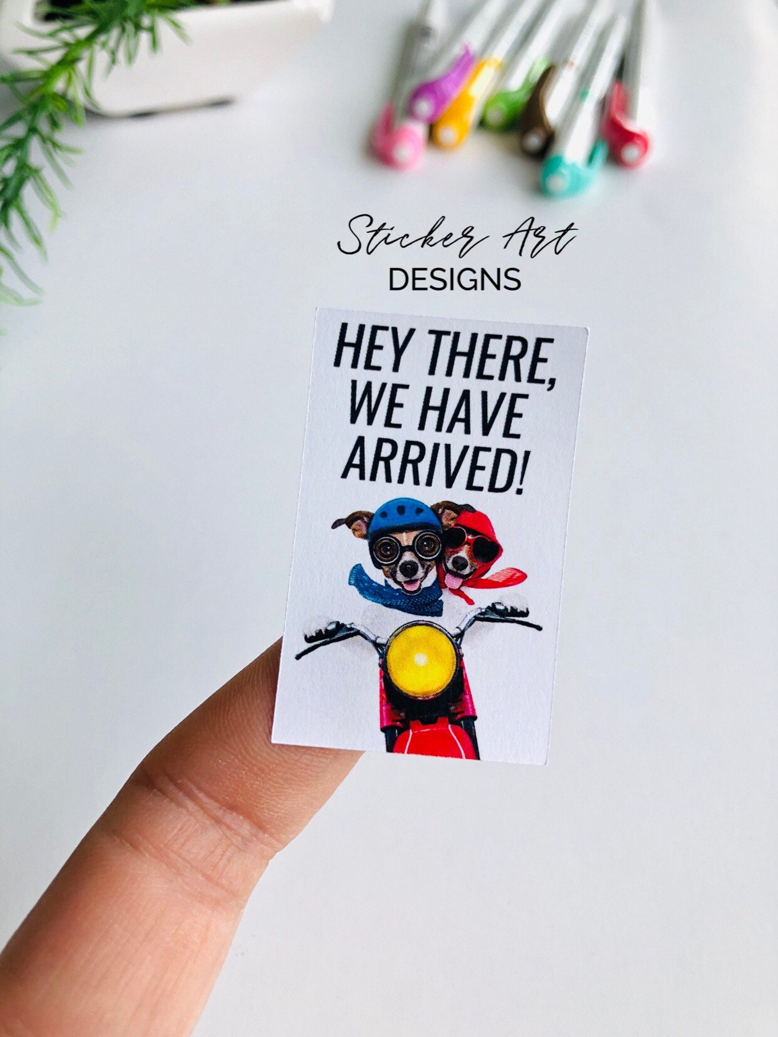 30 Hey There We Have Arrived Stickers Happy Mail Stickers | Etsy