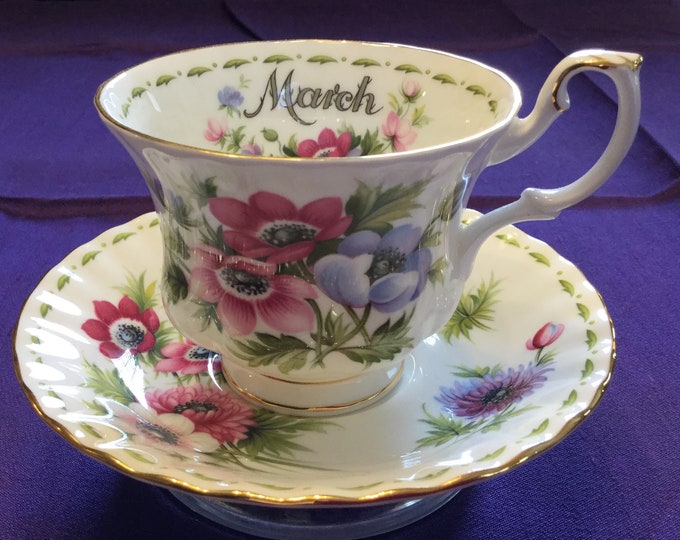 Royal Albert "march" Flower of the Month Cup and Saucer - Etsy