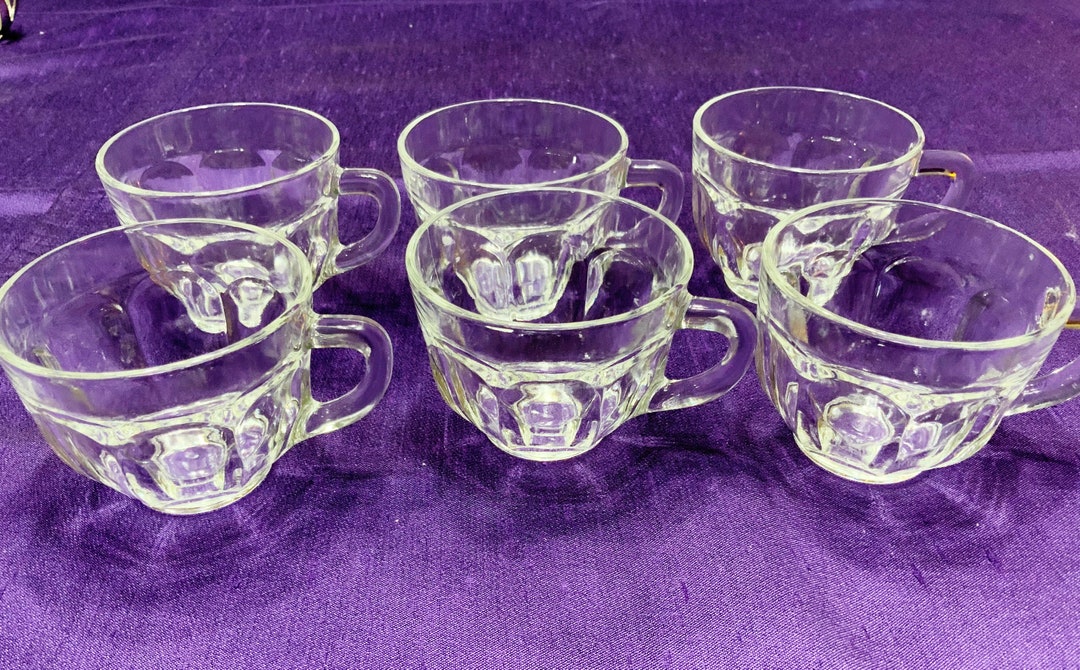 Six (6) Colonial Panel 6 Ounce Punch Cups by Federal Glass - Etsy
