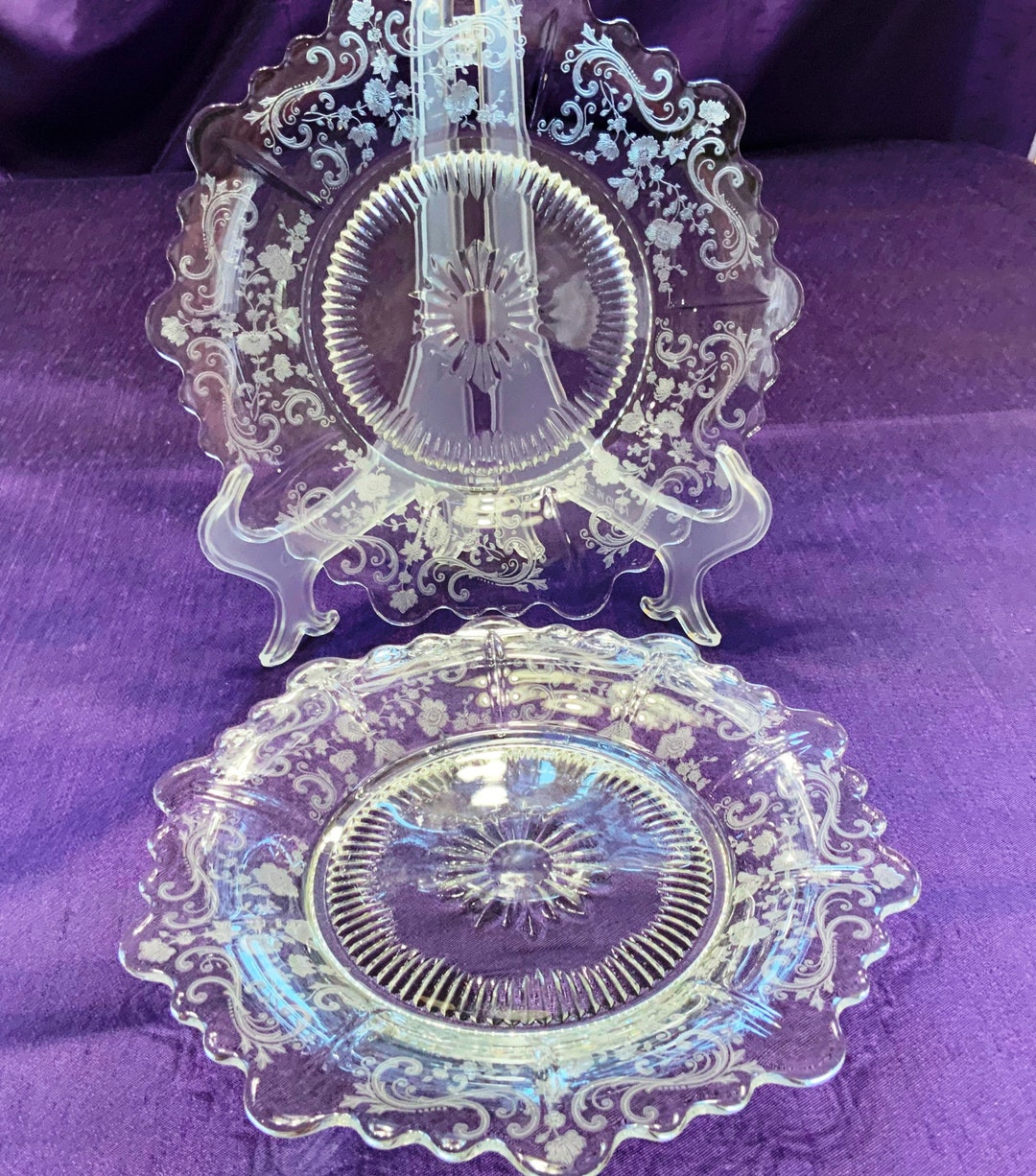 Exquisite Cambridge "chantilly" Salad Plates - Etsy