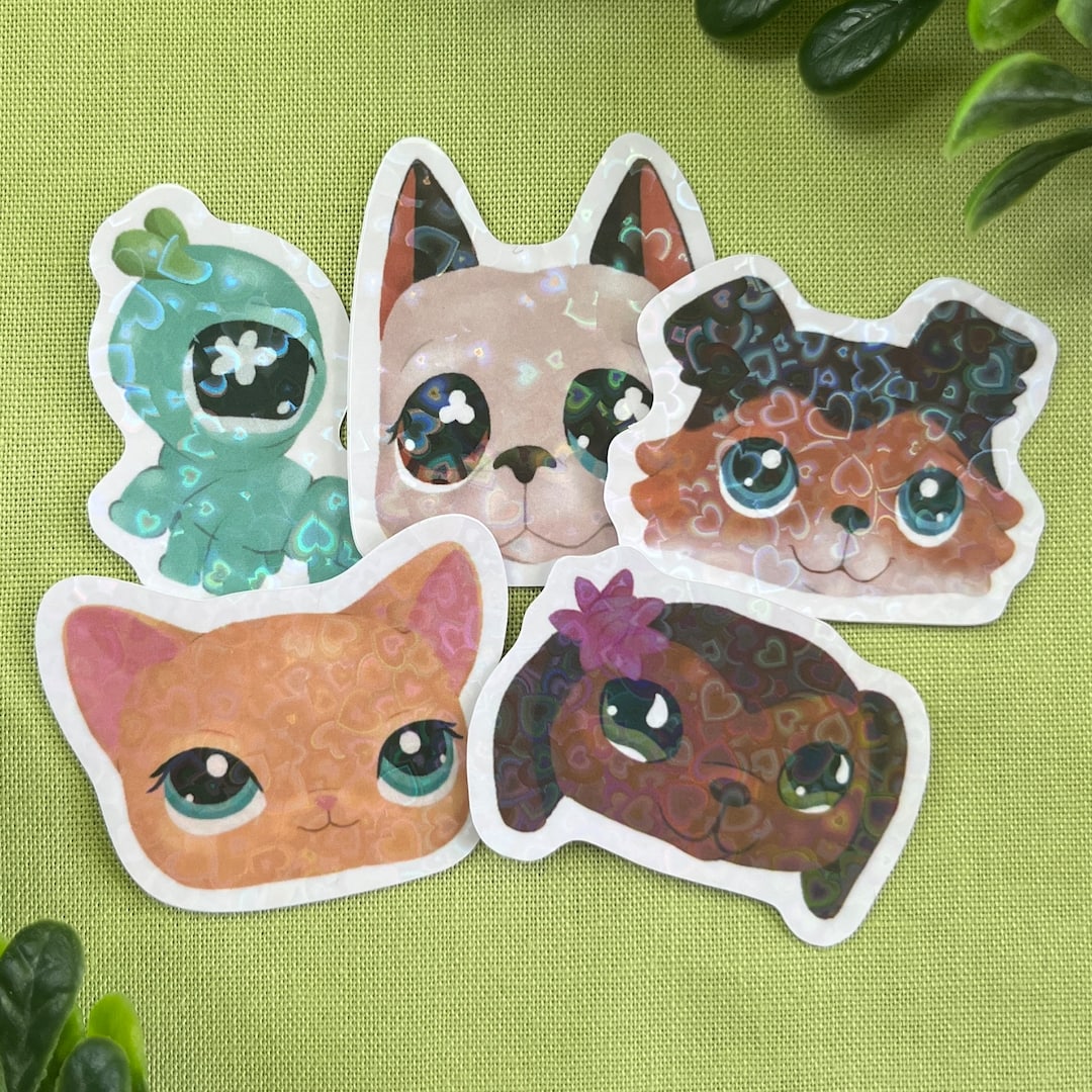 LPS Popular Sticker Set - Savvy, Brooke, Sage, Tom, and Gigi - Littlest ...
