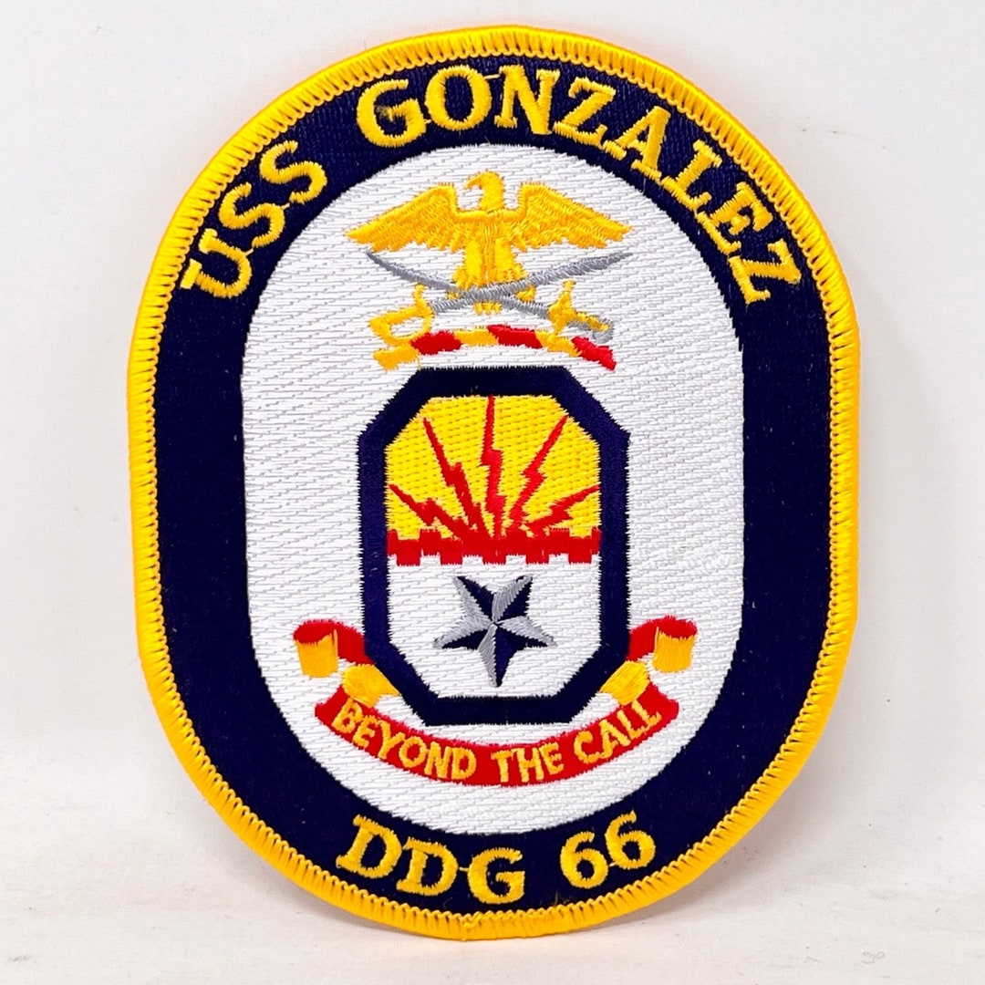 USS Gonzalez DDG 66 US Navy Arleigh Burke Class Destroyer Patch - Vtg ...