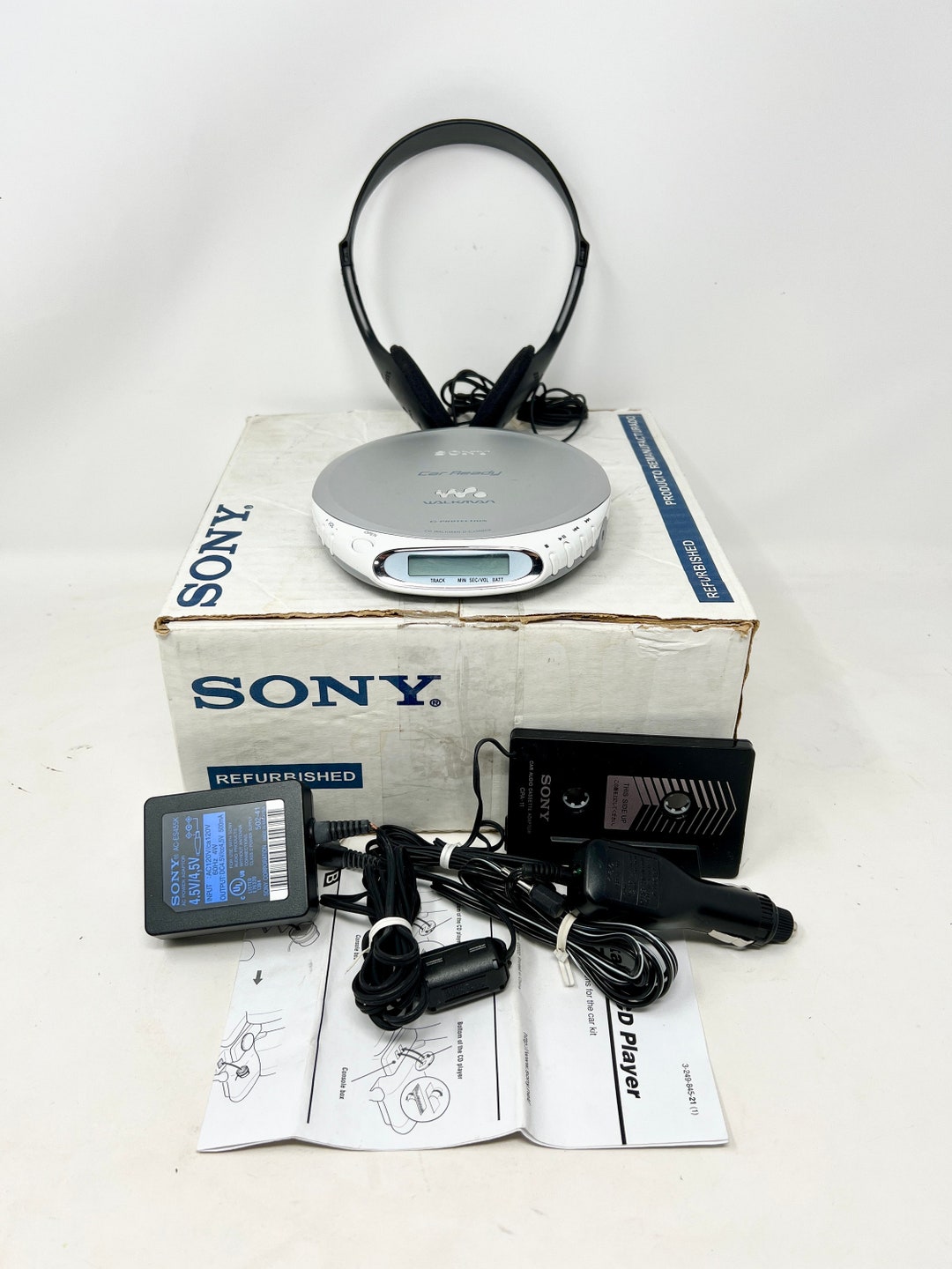 Sony Walkman CD Player D-EJ368CK Discman Car Ready With Accessories ...