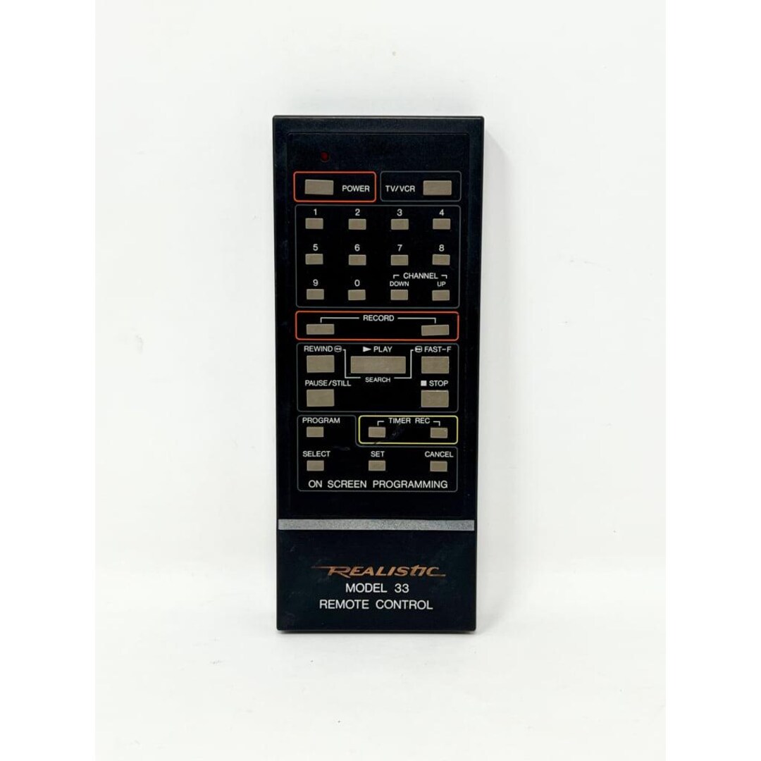 Realistic Model 33 VCR Remote Control - Etsy