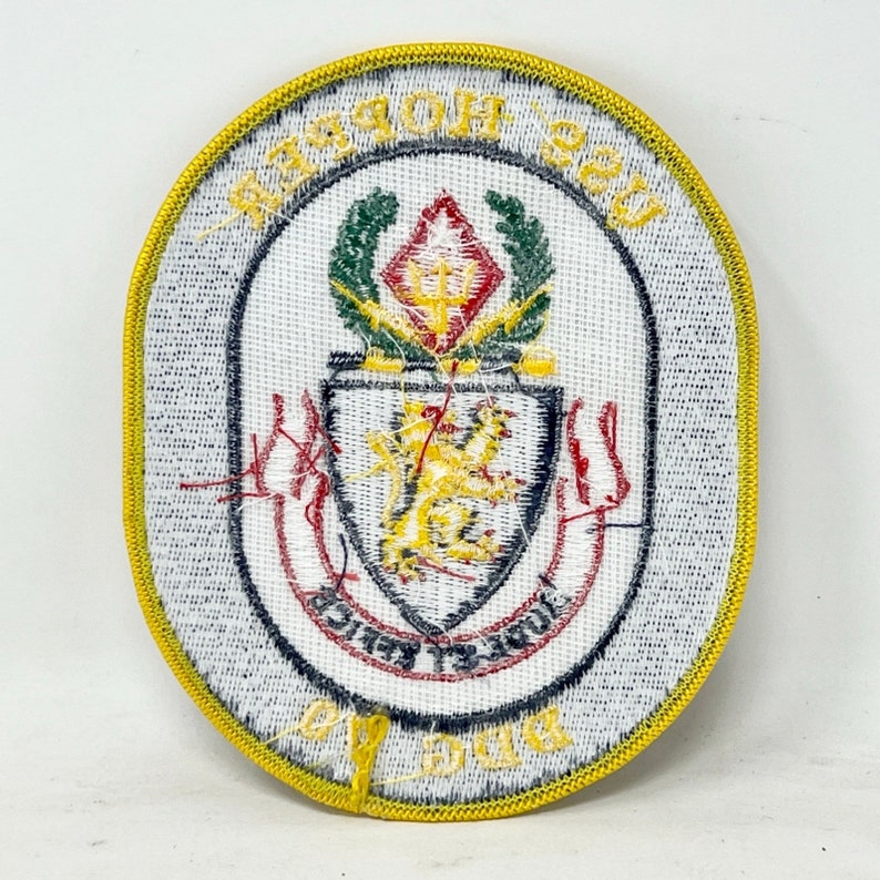 USS Hopper DDG 70 US Navy Arleigh Burke Class Destroyer Patch - Vintage ...