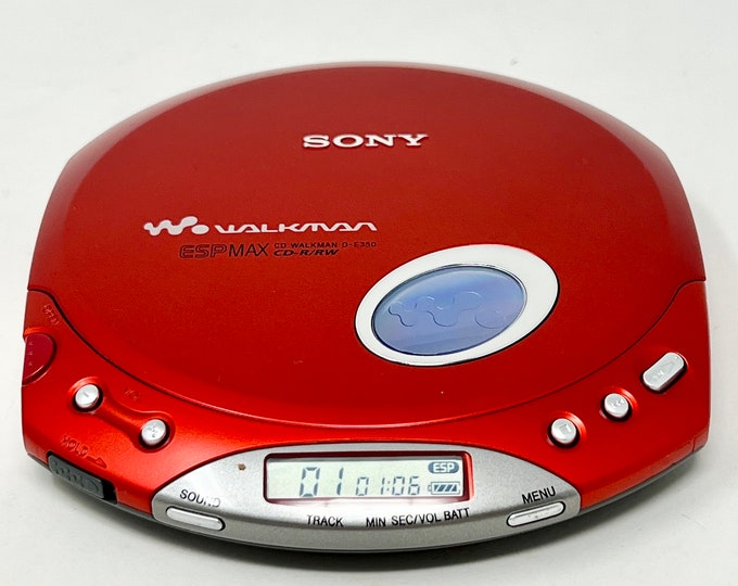Sony Walkman CD Player D-E350 Discman W/ ESP Max - Red - Etsy