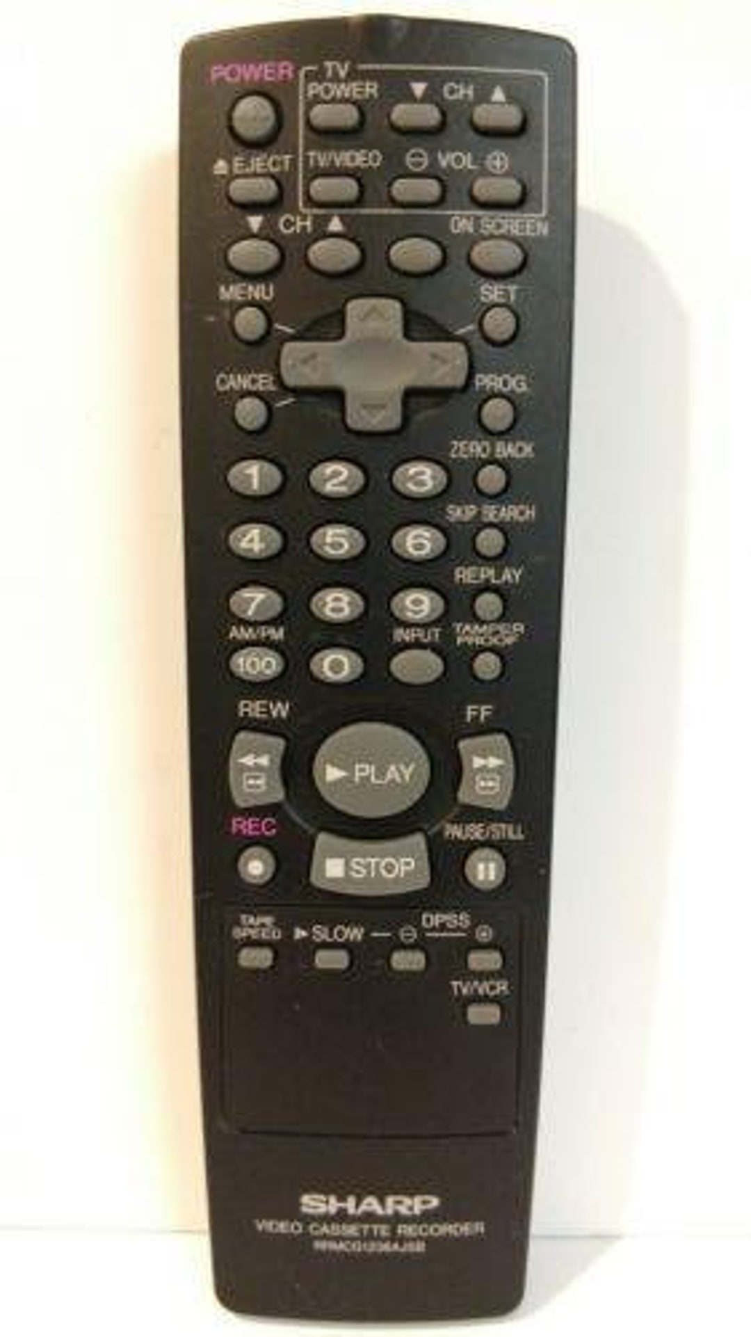 Sharp RRMCG1236AJSB VCR Remote Control - Etsy