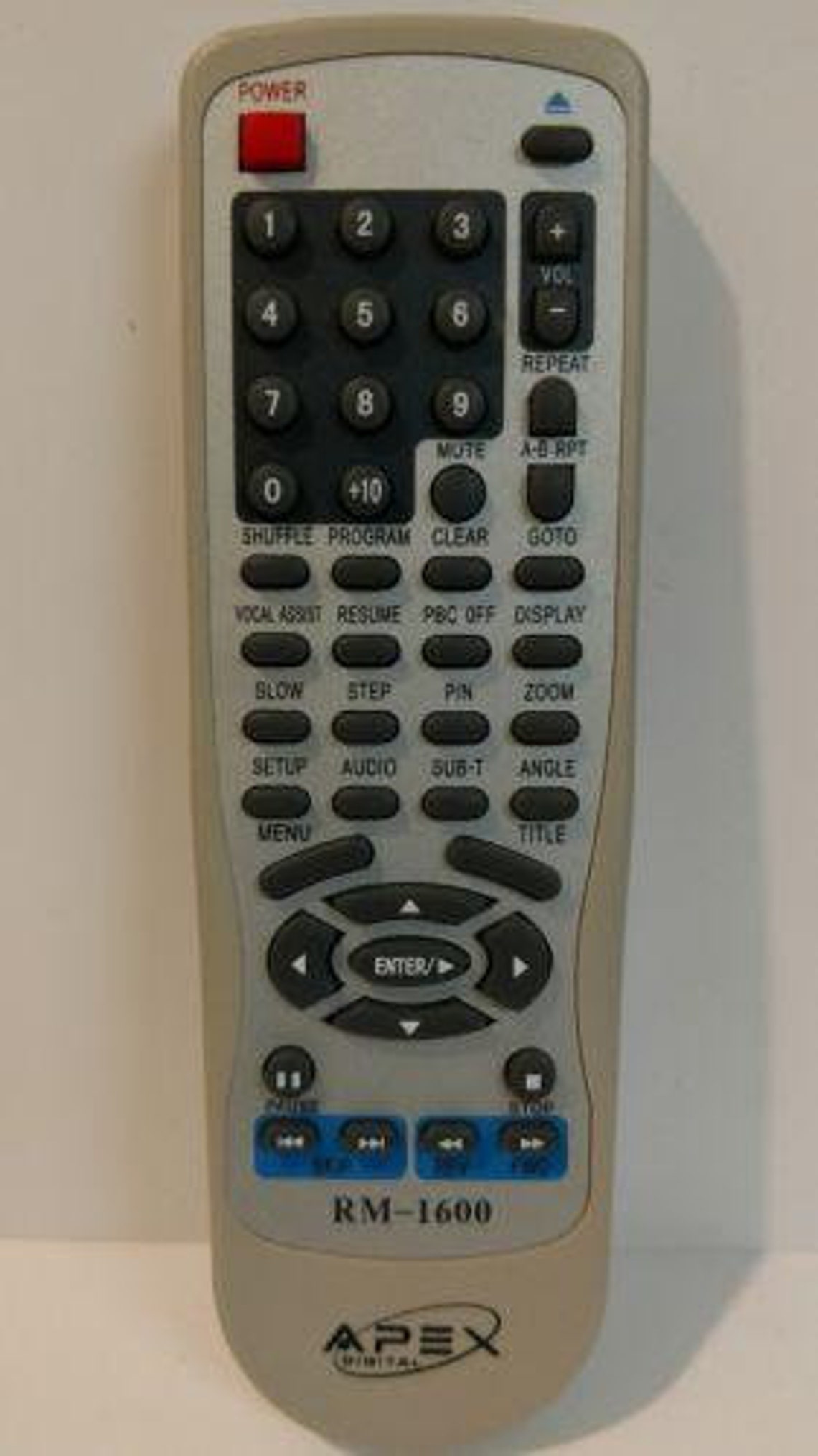Apex Digital RM-1600 DVD Player Remote Control Ad-1600 - Etsy