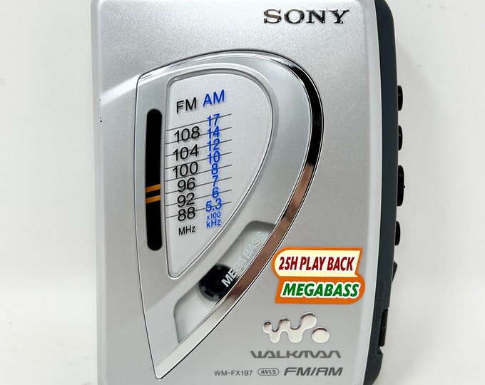 Vintage Sony Walkman Cassette Player WM-FX197 With AM/FM Mega Bass ...