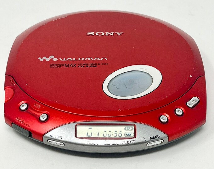Sony Walkman CD Player D-E350 Discman Car Ready W/ ESP Max - Red (2) - Etsy