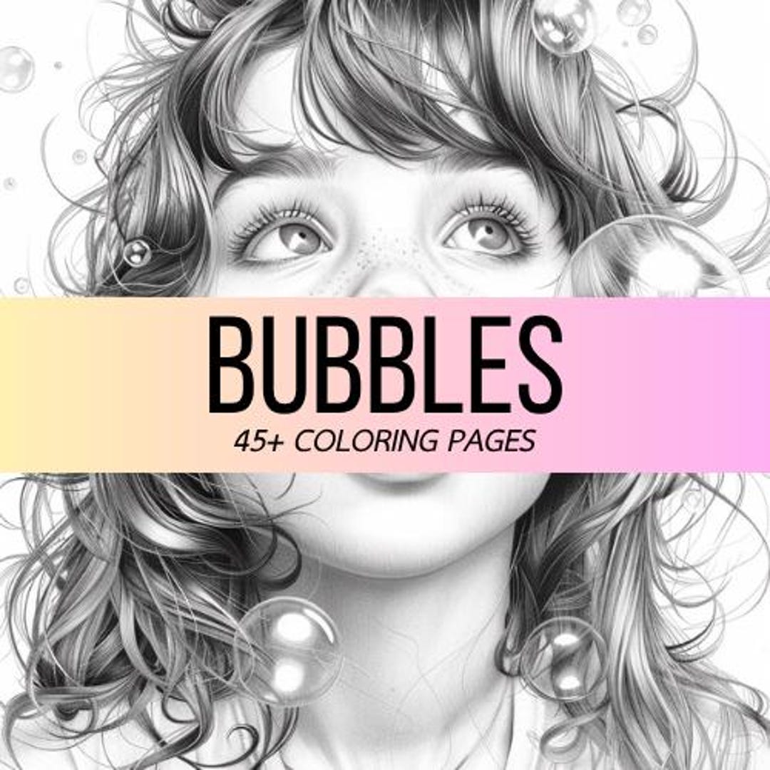 Bubble Coloring Pages for Kids: 60+ Printable Designs (digital Download ...