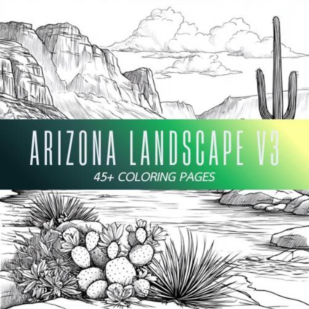Arizona Desert Coloring Pages | 45+ Printable Cactus & Botany Sheets ...