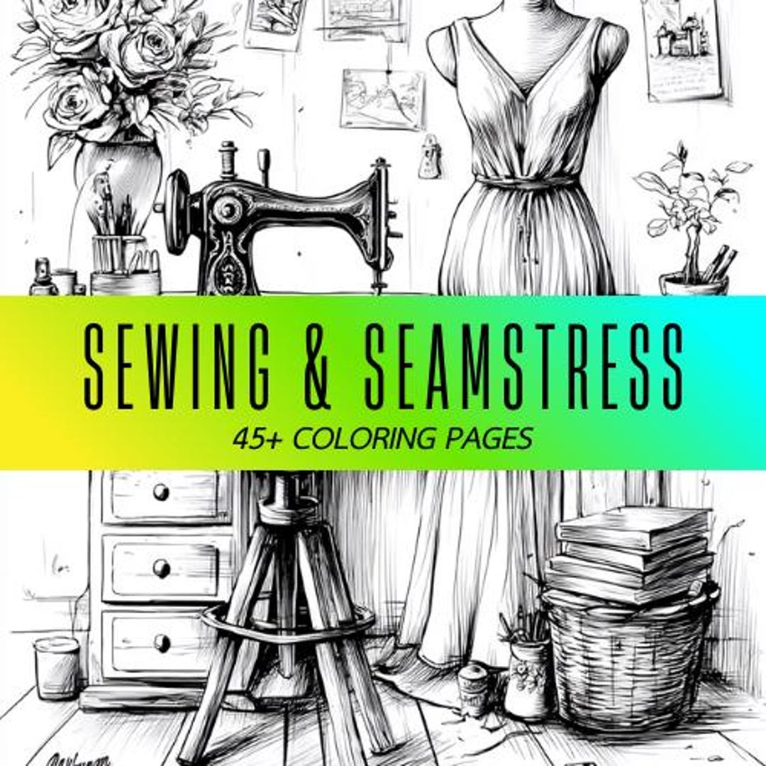 Adult Coloring Pages Printable: Instant Download | SEWING & SEAMSTRESS ...