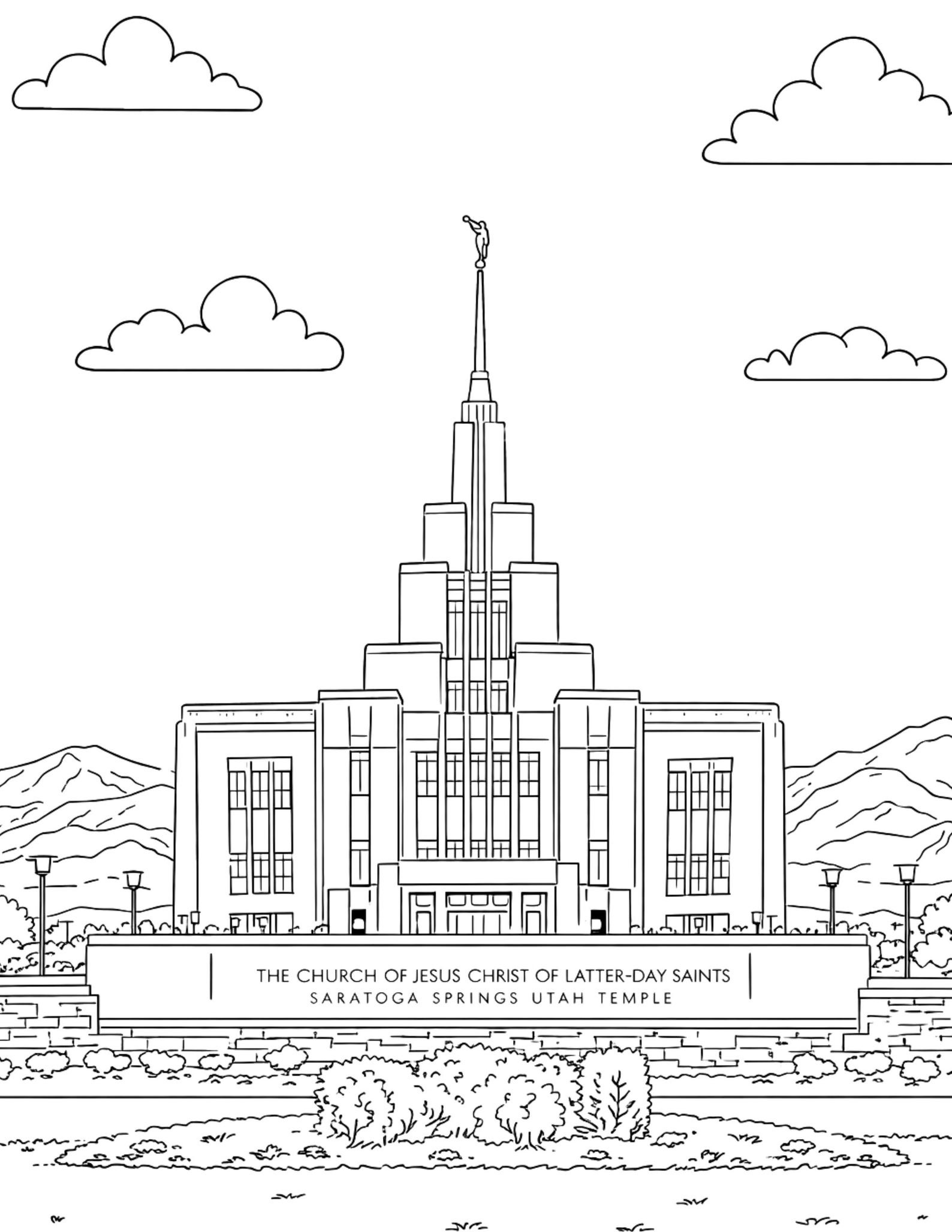 LDS Temple Coloring Pages | 28 Pages | Mormon, Latter-day | Digital ...