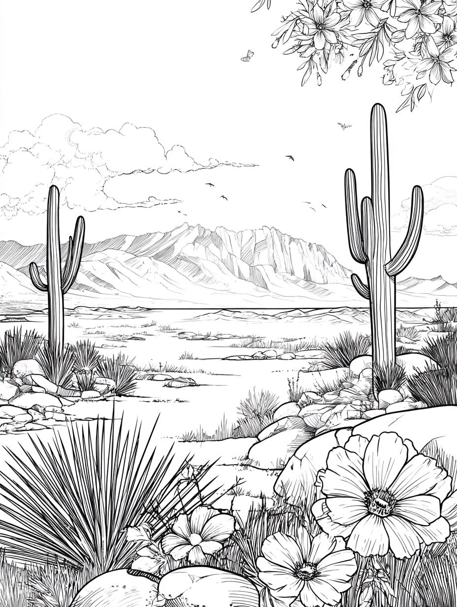 Arizona Coloring Pages | 16 Printable Desert-themed Sheets | Digital ...
