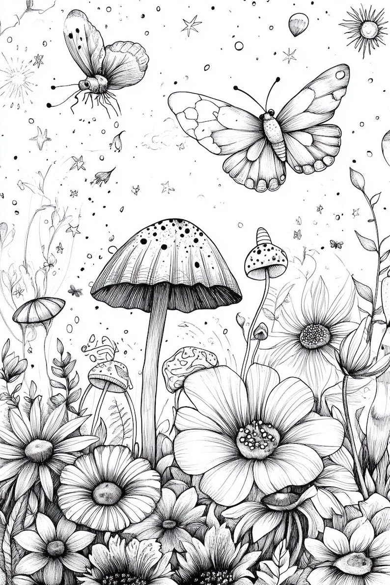 Adult Coloring Pages Printable: Instant Download | ALL THINGS GIRL | 45 ...