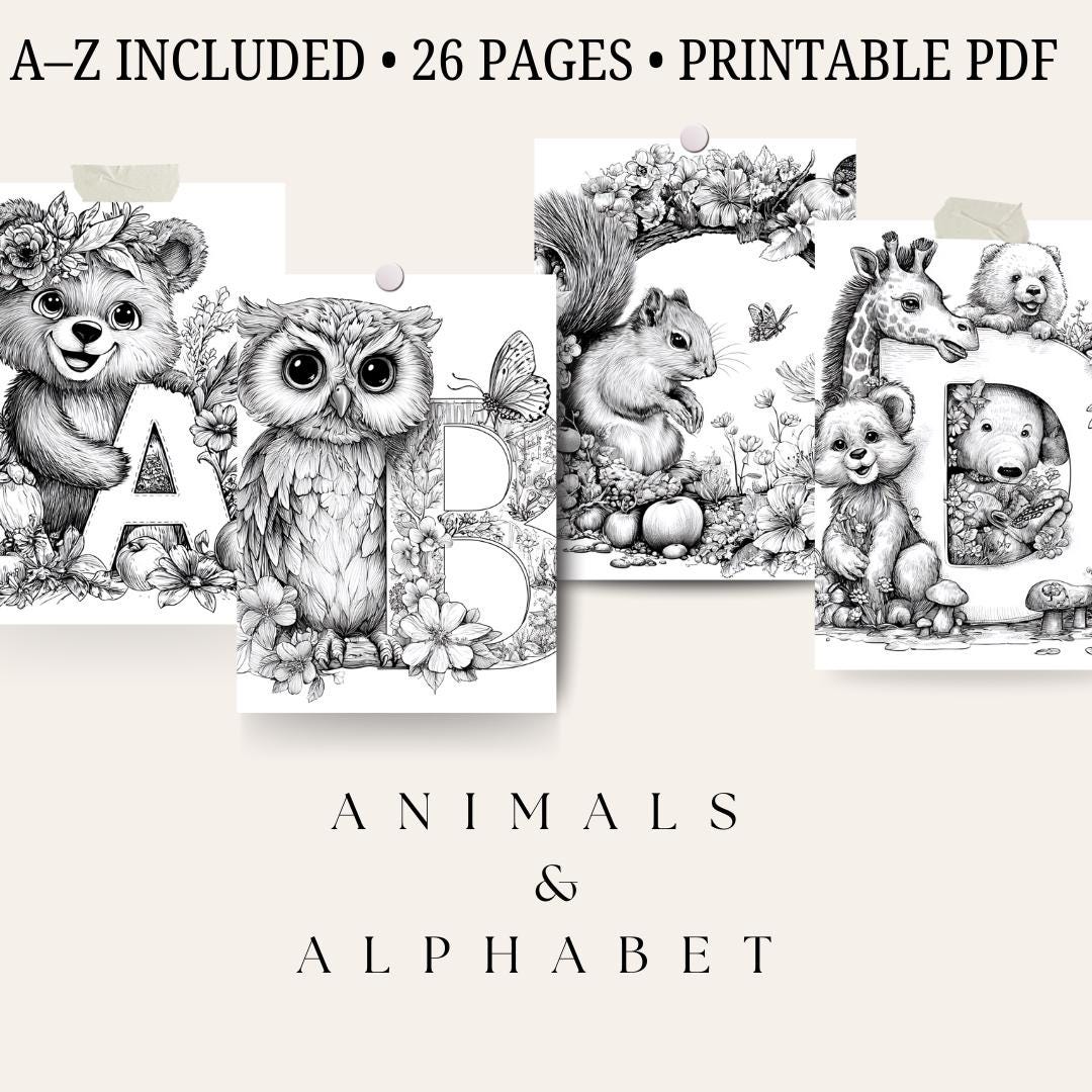 Animal Abc's Coloring Pages A–Z (26) | Preschool & Kindergarten ...