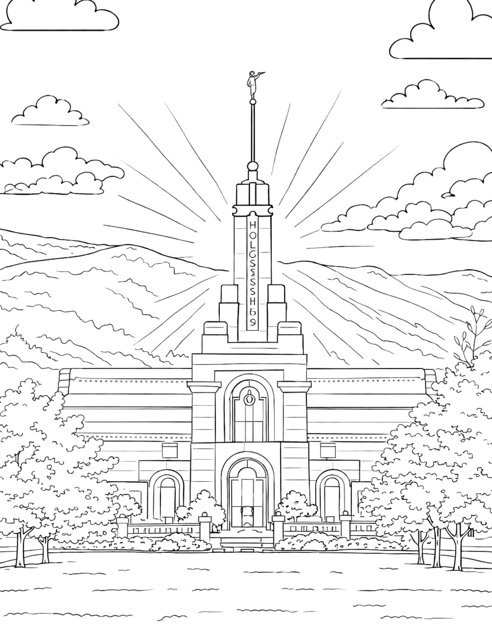 LDS Temple Coloring Pages | 28 Pages | Mormon, Latter-day | Digital ...