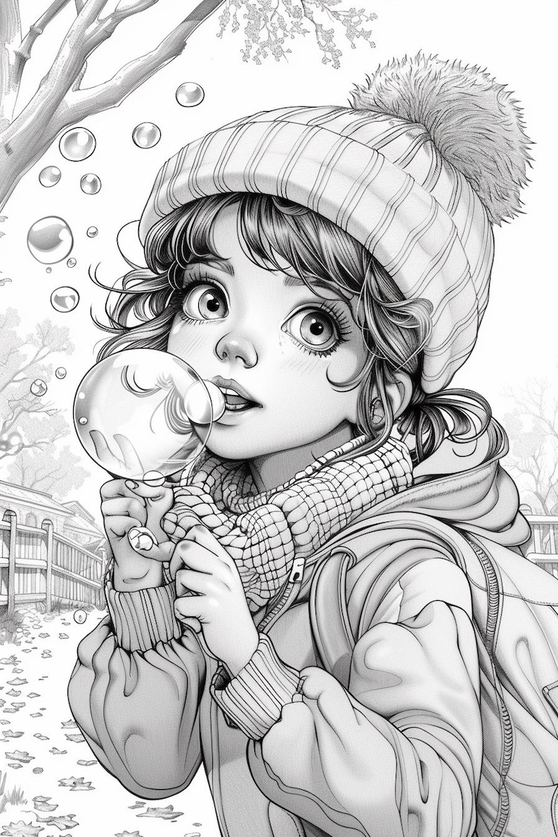 Bubble Coloring Pages for Kids: 60+ Printable Designs (digital Download ...