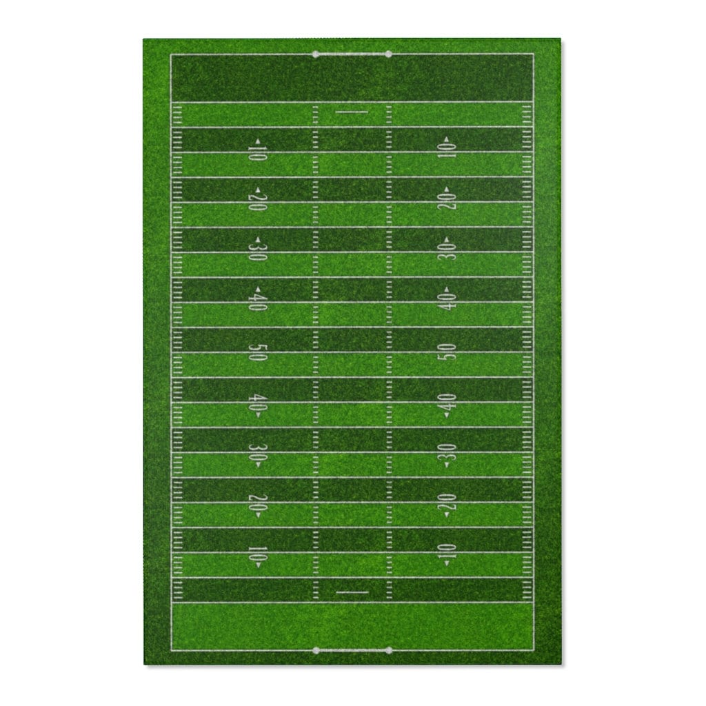 Sports Fan's Football Field Game Room Area Rugs Half and Full Field in ...