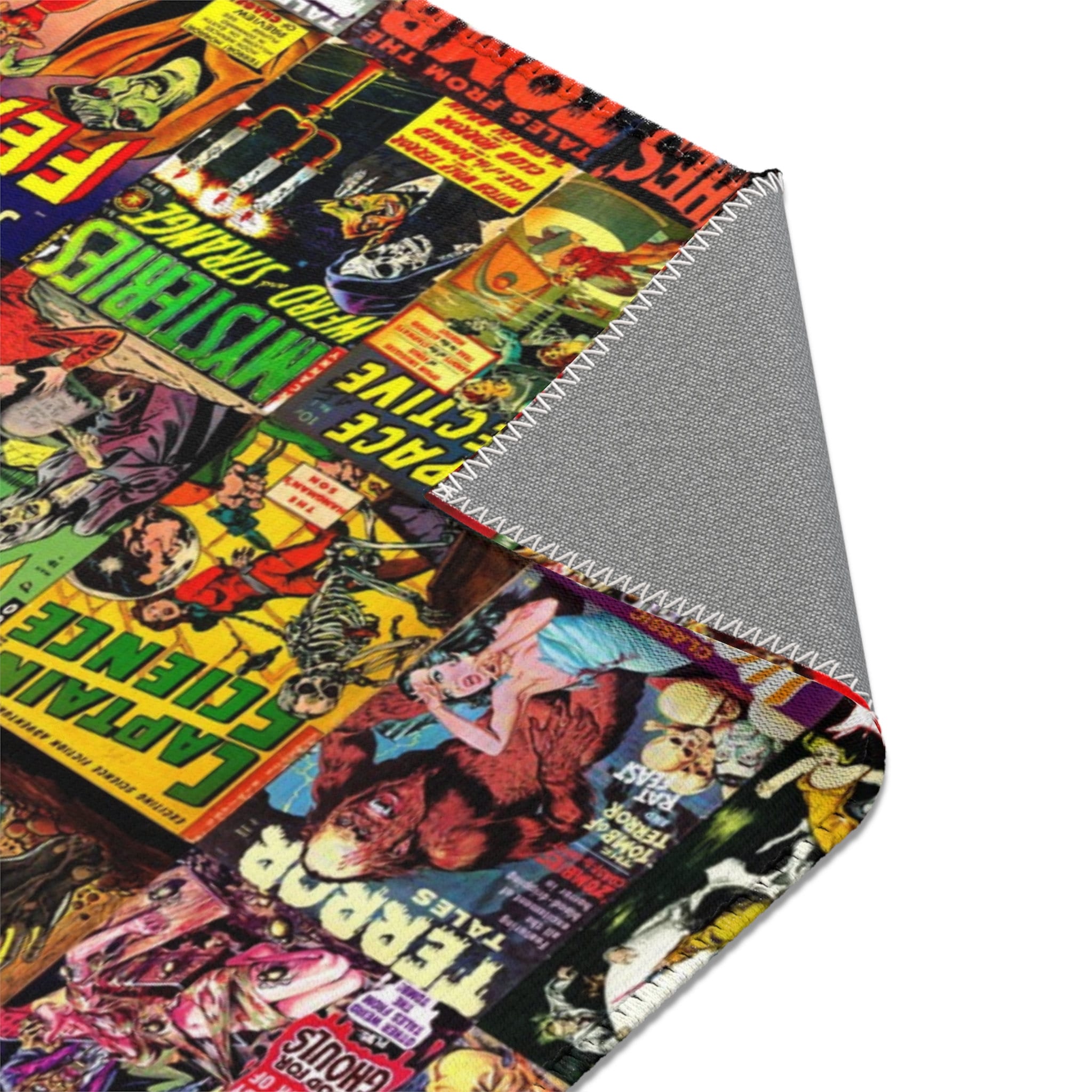 Horror Comic Collage Area Rugs - Etsy