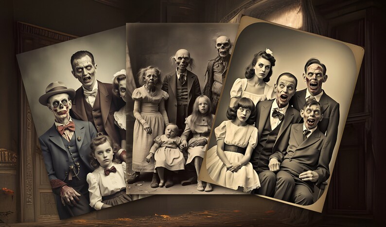 55 Spooky Family Portraits for Halloween Decor: DIY Print and Frame (1 ...