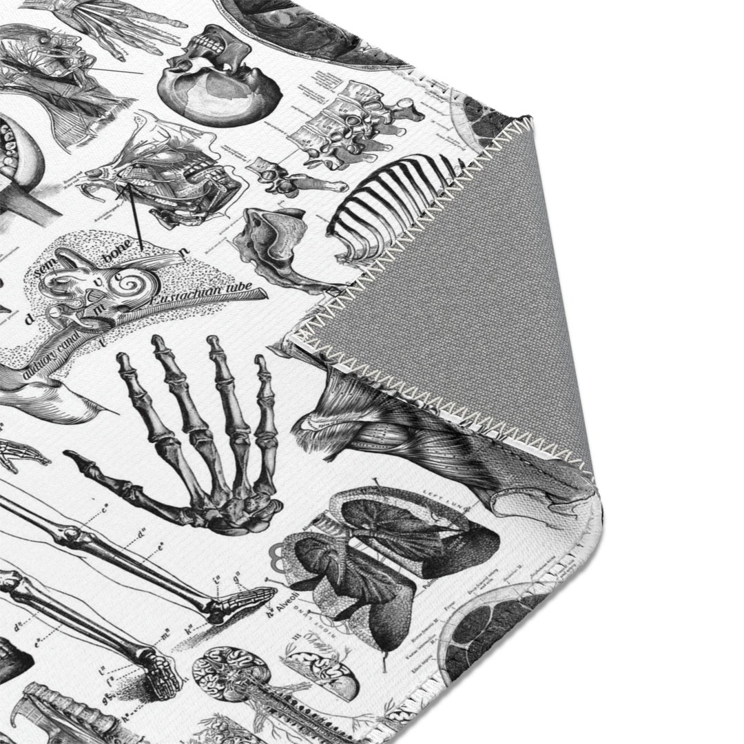 Human Anatomy Wite Color Gothic Design Area Rugs - Etsy
