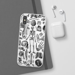 Human Anatomy Printed Black on White Flexi Smart Phone Case - Etsy