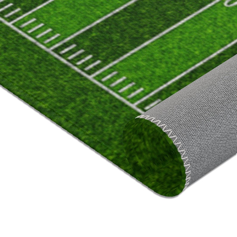 Sports Fan's Football Field Game Room Area Rugs Half and Full Field in ...