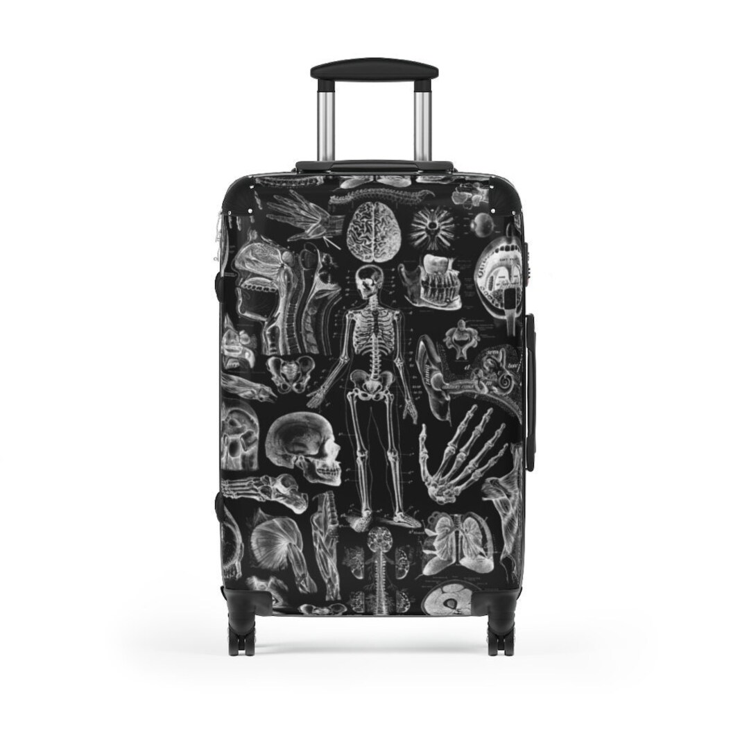 Black Gothic Human Anatomy Hard Case Rolling Locking Suitcase - Etsy