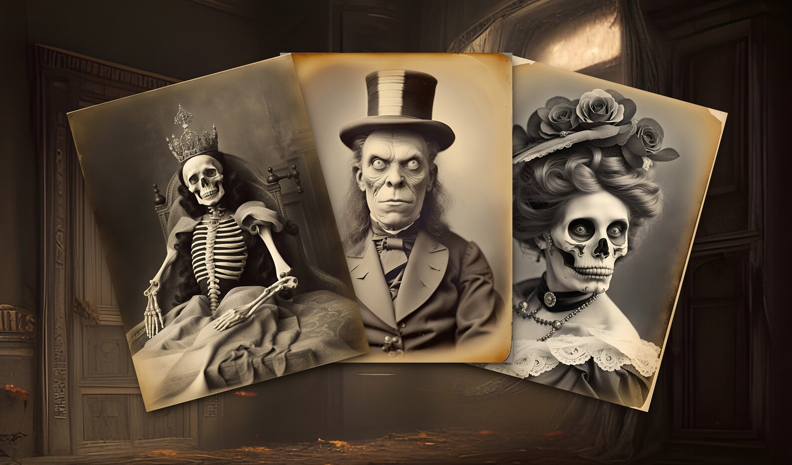 55 Spooky Family Portraits for Halloween Decor: DIY Print and Frame (1 ...