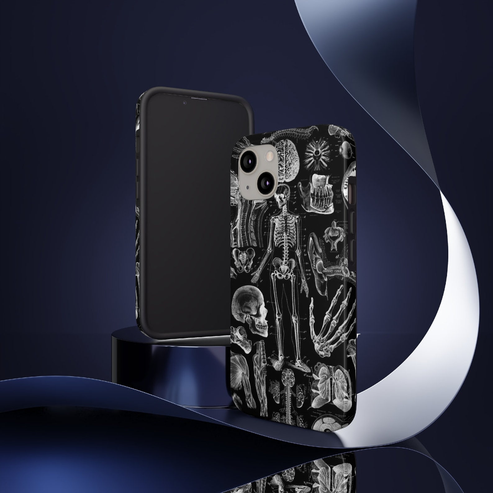 Human Anatomy Printed White on Black Case Mate Tough Phone - Etsy
