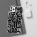 Human Anatomy Printed White on Black Flexi Smart Phone Case - Etsy