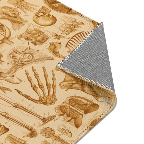 Human Anatomy Tan Color Gothic Design Area Rugs | Etsy