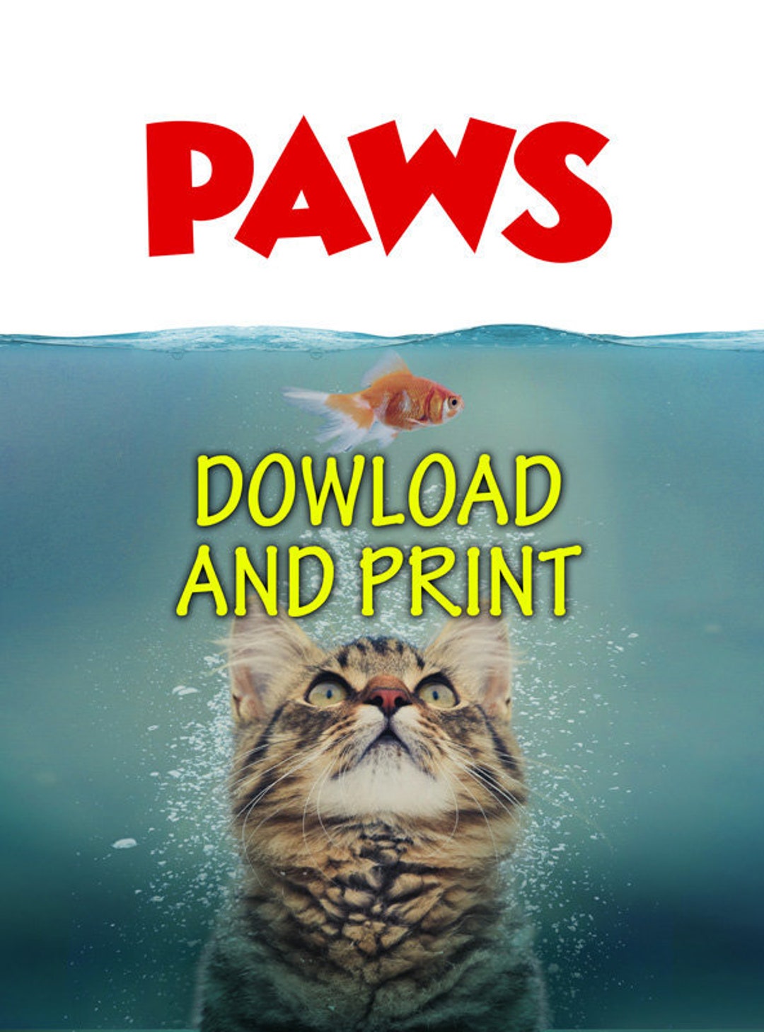 PAWS Movie Parody Poster Download and Print - Etsy