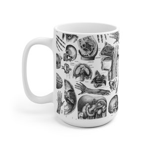 Human Anatomy Black on White Gothic Ceramic Mug - Tasse En Céramique D ...