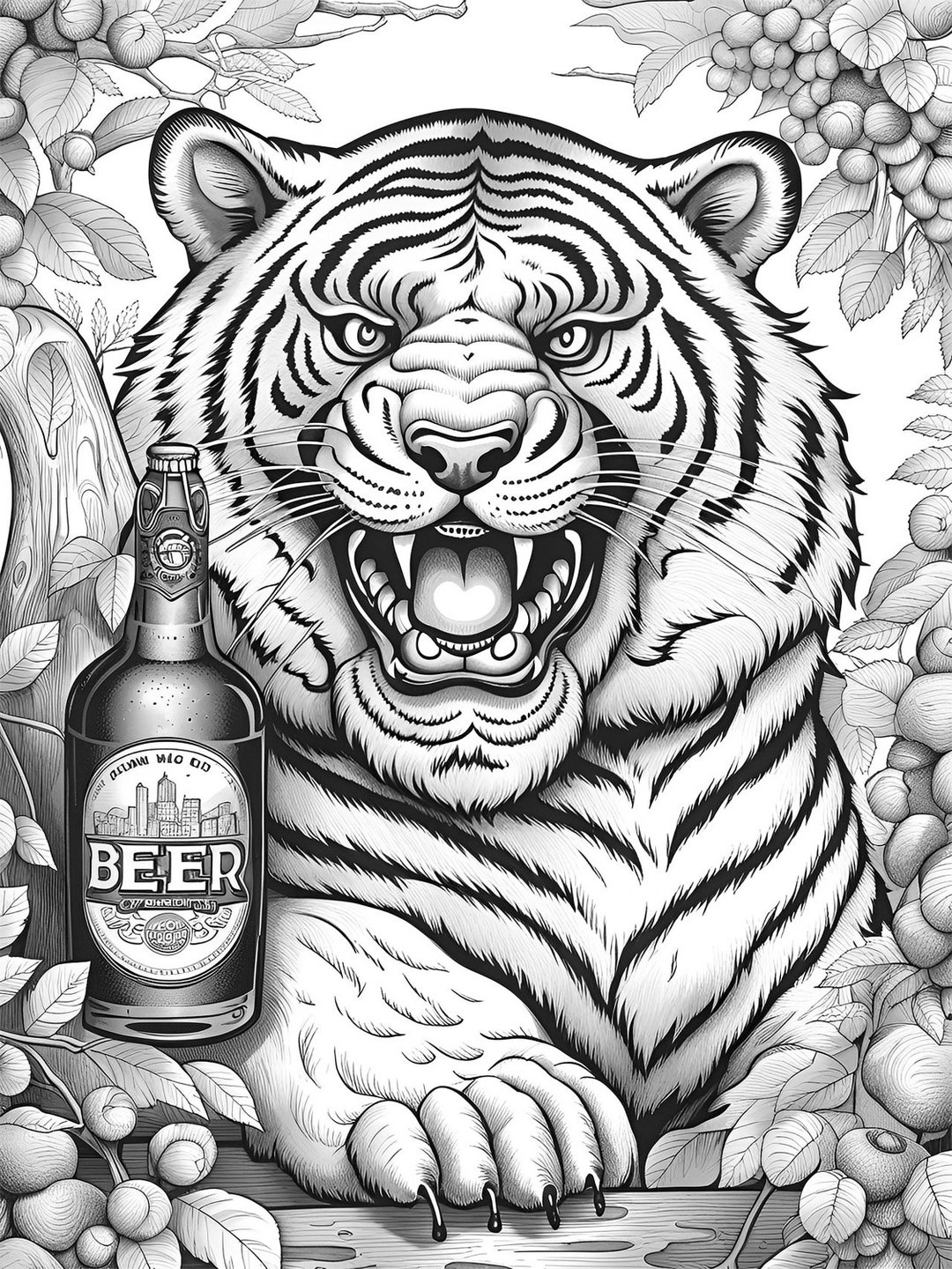 MANCAVE Coloring Book Pages for Adult Children - 56 Pages - Beer ...