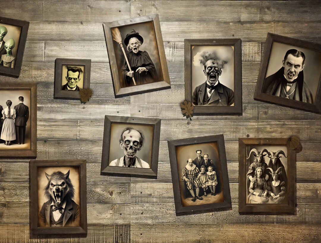 67 Vintage-styled Halloween Portraits: Perfect for DIY Spooky Decor, 67 ...