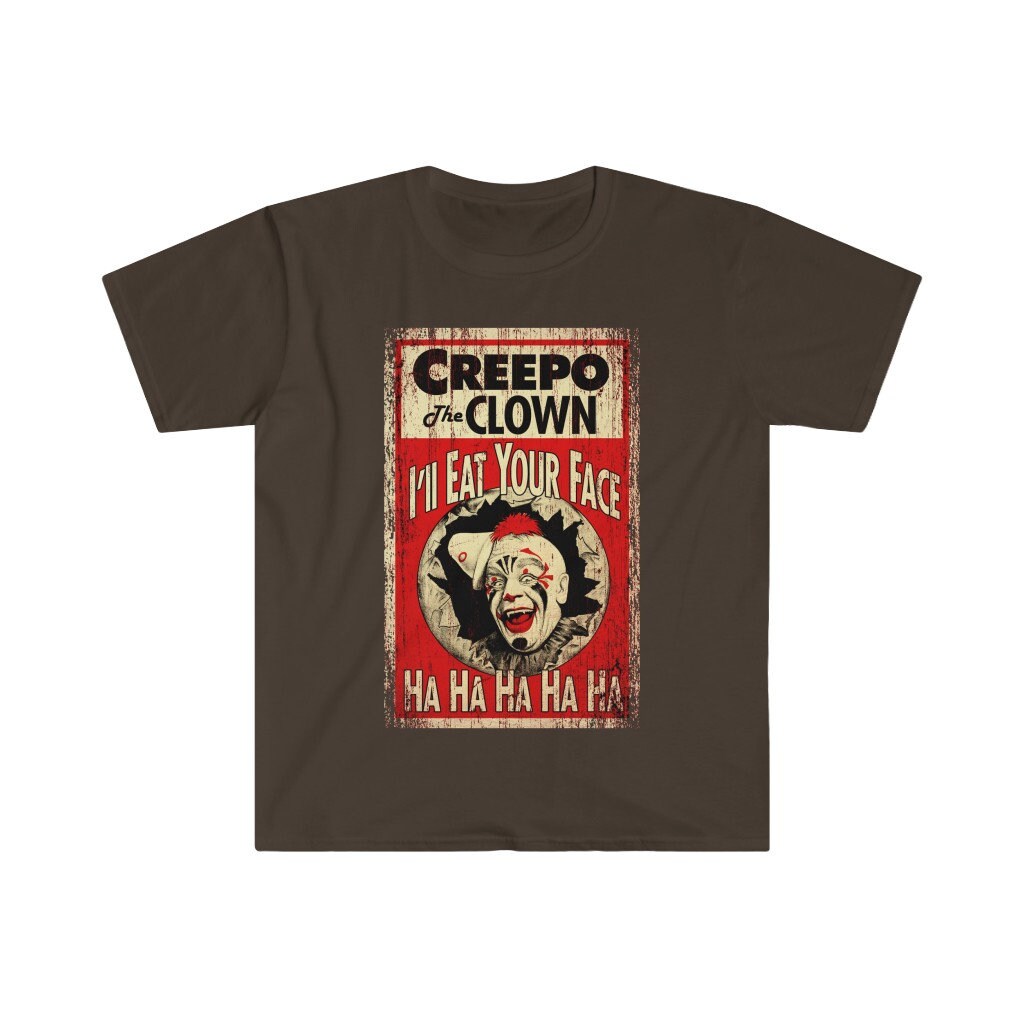 Creepo the Clown Horrific Poster Graphic Soft T-shirt - Etsy
