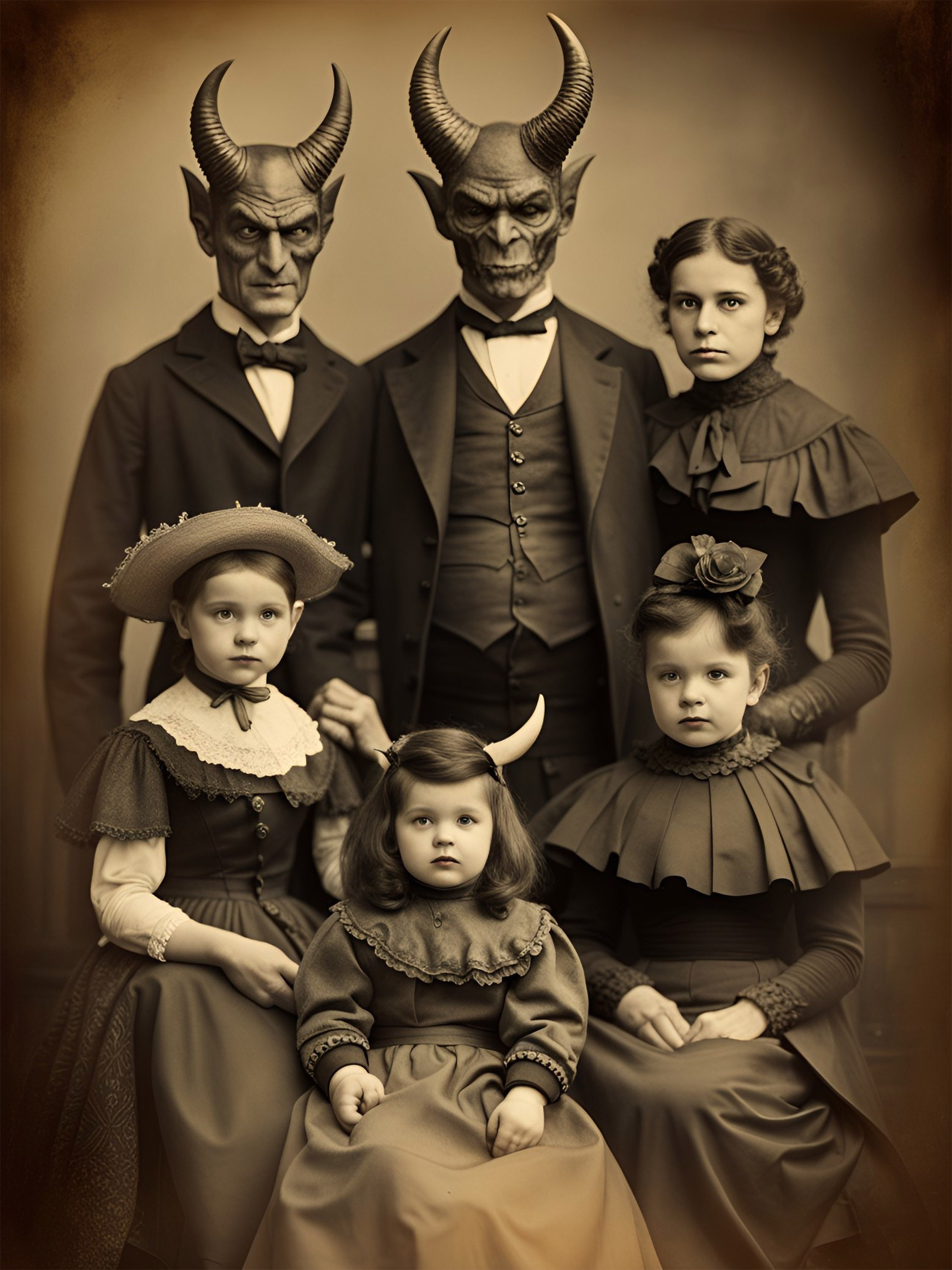 67 Vintage-styled Halloween Portraits: Perfect for DIY Spooky Decor, 67 ...